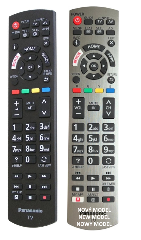Silver original Panasonic remote control